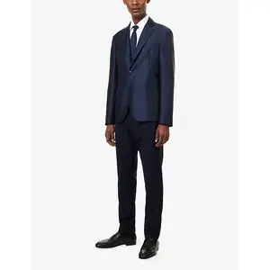 Emporio Armani Tropical Single-breasted Wool And Silk-blend Blazer