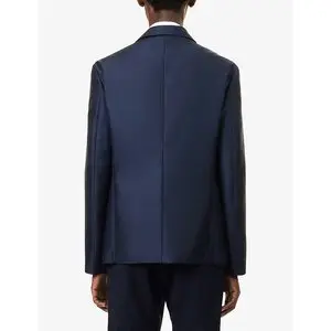 Emporio Armani Tropical Single-breasted Wool And Silk-blend Blazer