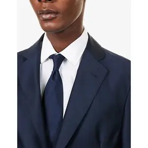 Emporio Armani Tropical Single-breasted Wool And Silk-blend Blazer