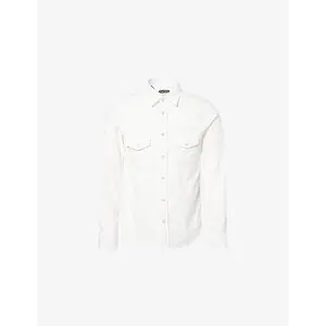 TOM FORD Western Cotton Corduroy Shirt - Sugar