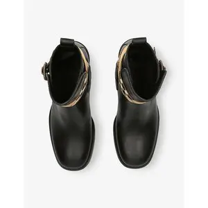 Burberry Huntley 70 Leather Heeled Ankle Boots