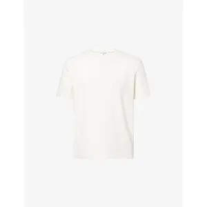 ARNE Pleated Crew-neck Woven T-shirt - Ecru