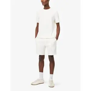 ARNE Pleated Crew-neck Woven T-shirt - Ecru