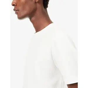 ARNE Pleated Crew-neck Woven T-shirt - Ecru