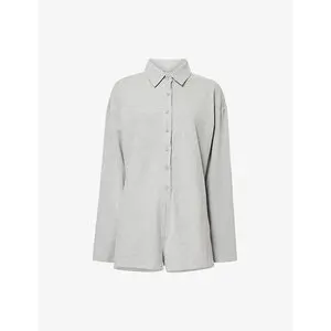 TREATS Wren Oversized Cotton-jersey Romper - Grey
