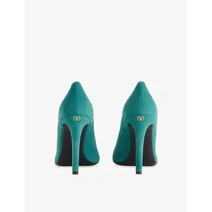 Valentino Garavani Révélé 105 Suede Pumps - Teal