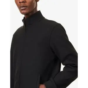 Emporio Armani Zip High-neck Cotton-blend Track Jacket
