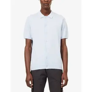 ARNE Short-sleeve Knitted Cotton Shirt