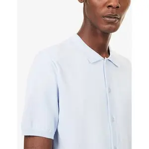 ARNE Short-sleeve Knitted Cotton Shirt