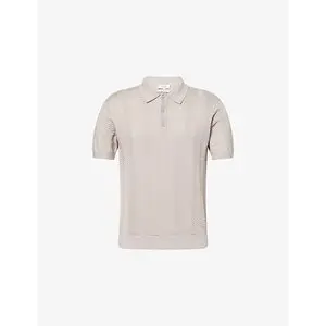 ARNE Arles Wave Textured Woven Polo Shirt
