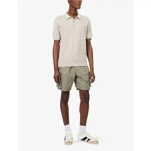 ARNE Arles Wave Textured Woven Polo Shirt