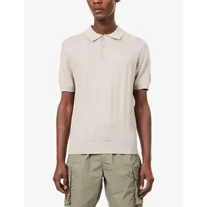 ARNE Arles Wave Textured Woven Polo Shirt