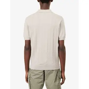 ARNE Arles Wave Textured Woven Polo Shirt
