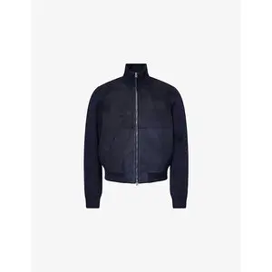 TOM FORD Suede-front Merino-wool Jacket - Dark Navy
