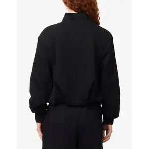 THE COUTURE CLUB Funnel Neck Balloon Hem Cotton Jacket - Black