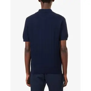 ARNE Arles Wave Textured Woven Polo Shirt