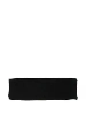 TOTEME Pointelle Monogram Headband - Black