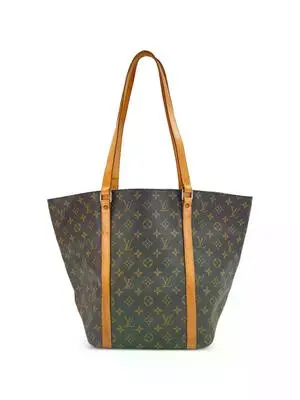 LOUIS VUITTON 1997 Monogram Sac Shopping Tote Bag - Brown