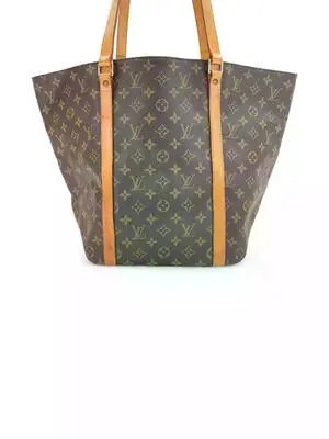 LOUIS VUITTON 1997 Monogram Sac Shopping Tote Bag - Brown