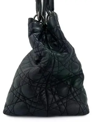 Dior 2010s Cannage Hand Bag - Black