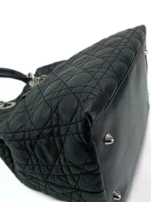 Dior 2010s Cannage Hand Bag - Black