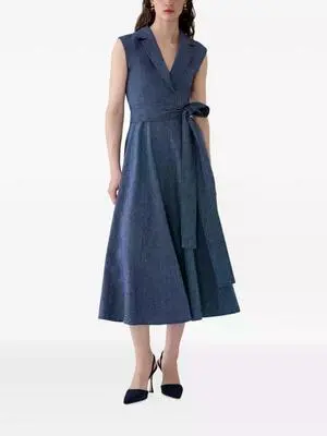 Carolina Herrera Belted Midi Dress - Blue