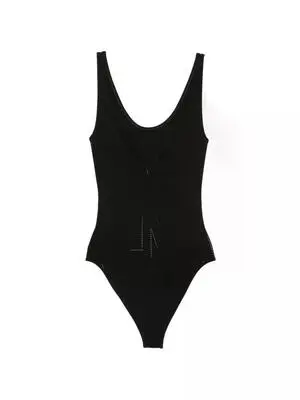 TOTEME Monogram Pointelle-knit Swimsuit