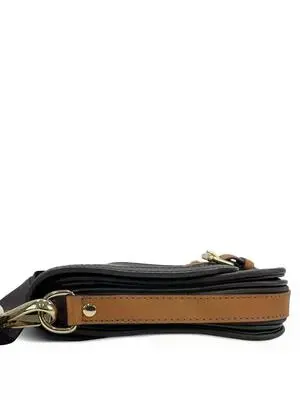 Burberry Striped Buckled Shoulder Bag