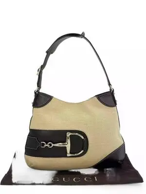 Gucci 2000s Horsebit Shoulder Bag - Neutrals