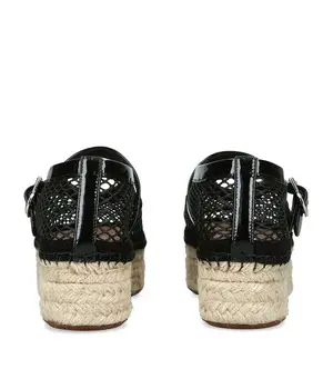 Alaïa Patent Leather Mesh Espadrilles
