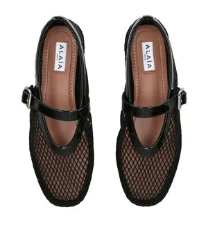 Alaïa Patent Leather Mesh Espadrilles
