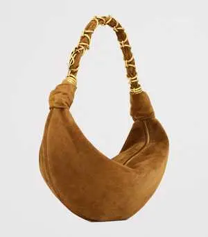 Saint Laurent Small Suede Amalia Shoulder Bag - Beige