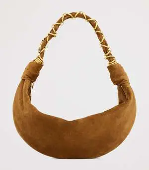 Saint Laurent Small Suede Amalia Shoulder Bag - Beige