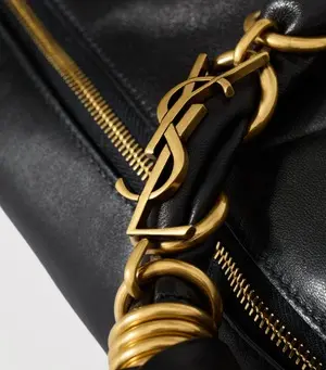Saint Laurent Small Leather Amalia Shoulder Bag - Black