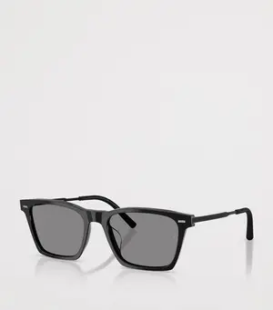 Oliver Spencer R-19 Square Frame Sunglasses - Black