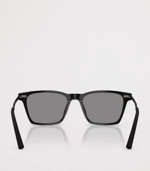 Oliver Spencer R-19 Square Frame Sunglasses - Black