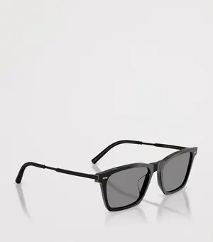 Oliver Spencer R-19 Square Frame Sunglasses - Black