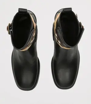 Burberry Leather Huntley Ankle Boots 70