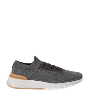 Brunello Cucinelli Chiné-knit T-sole Sneakers