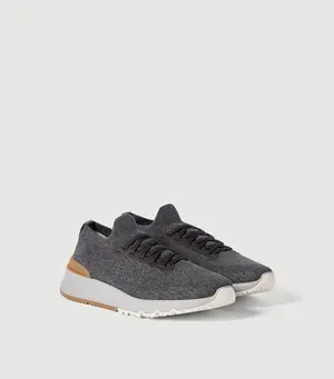 Brunello Cucinelli Chiné-knit T-sole Sneakers