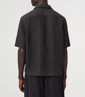 ALLSAINTS Linen Klavicle Bowling Shirt