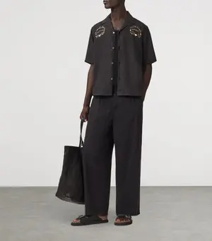 ALLSAINTS Linen Klavicle Bowling Shirt