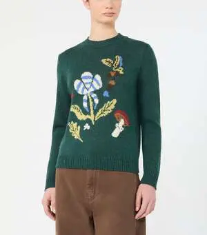 Max Mara Knitted Floral Sweater