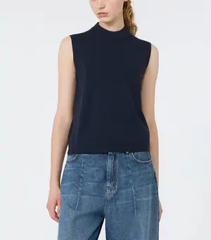 Max Mara Sleeveless High-neck Sweater