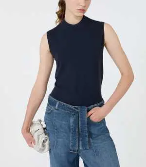 Max Mara Sleeveless High-neck Sweater