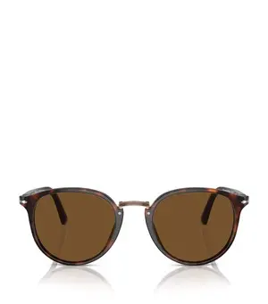 Persol Acetate Rounded Square Sunglasses - Brown