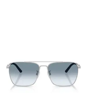 Oliver Spencer Metal R-15 Square Sunglasses - Silver