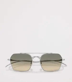 Oliver Spencer Titanium Tk-15 Square Sunglasses