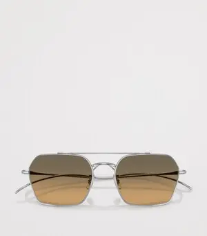 Oliver Spencer Titanium Tk-15 Square Sunglasses