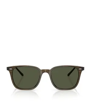 Oliver Spencer Laedin Square Sunglasses - Green
